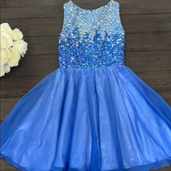 Mon Cheri | Dresses | Lexie By Mon Cheri Periwinkle Dress Formal Girls ...